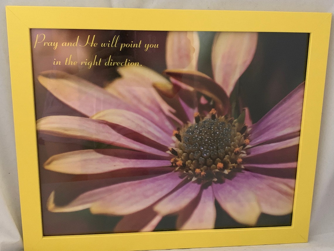 Pray Yellow Frame - Etsy