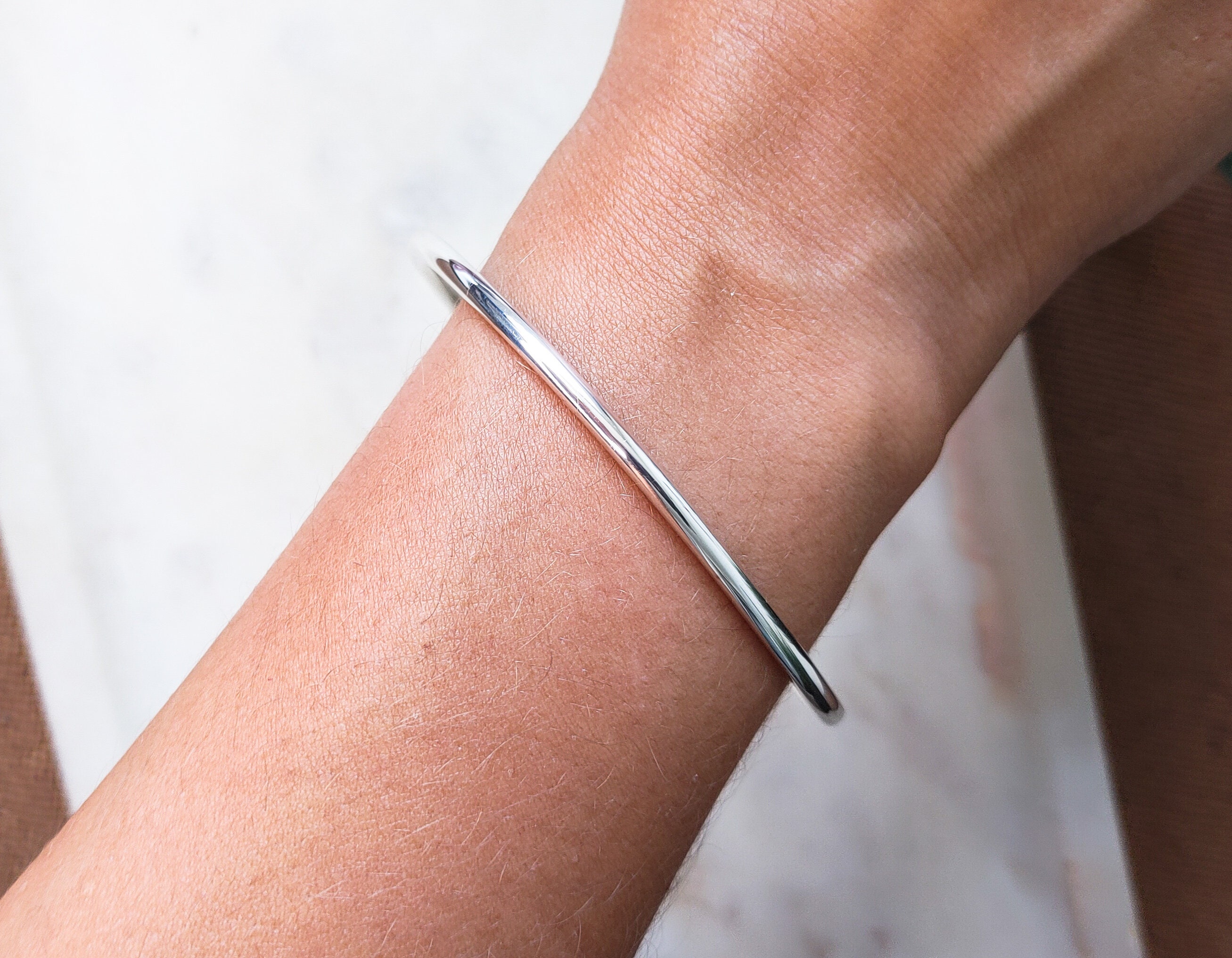 Classic 3 Mm Bangle Bracelet, Authentic Handmade Taxco-mexico Mexican ...