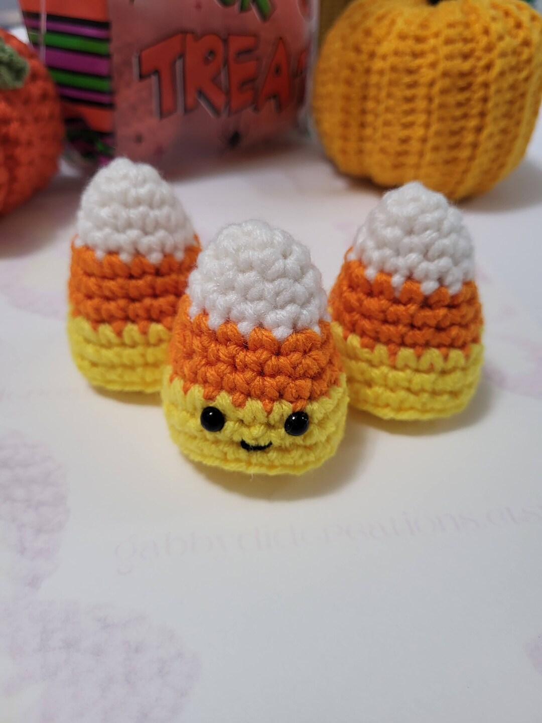 Candy Corn Mini Amigurumi, Stuffy, Single or Set, Home, Office, Gift ...