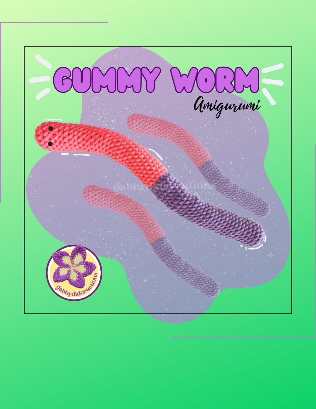READY TO Ship_amigurumi Gummy Worm, Plushy Gift, Candy Toy - Etsy