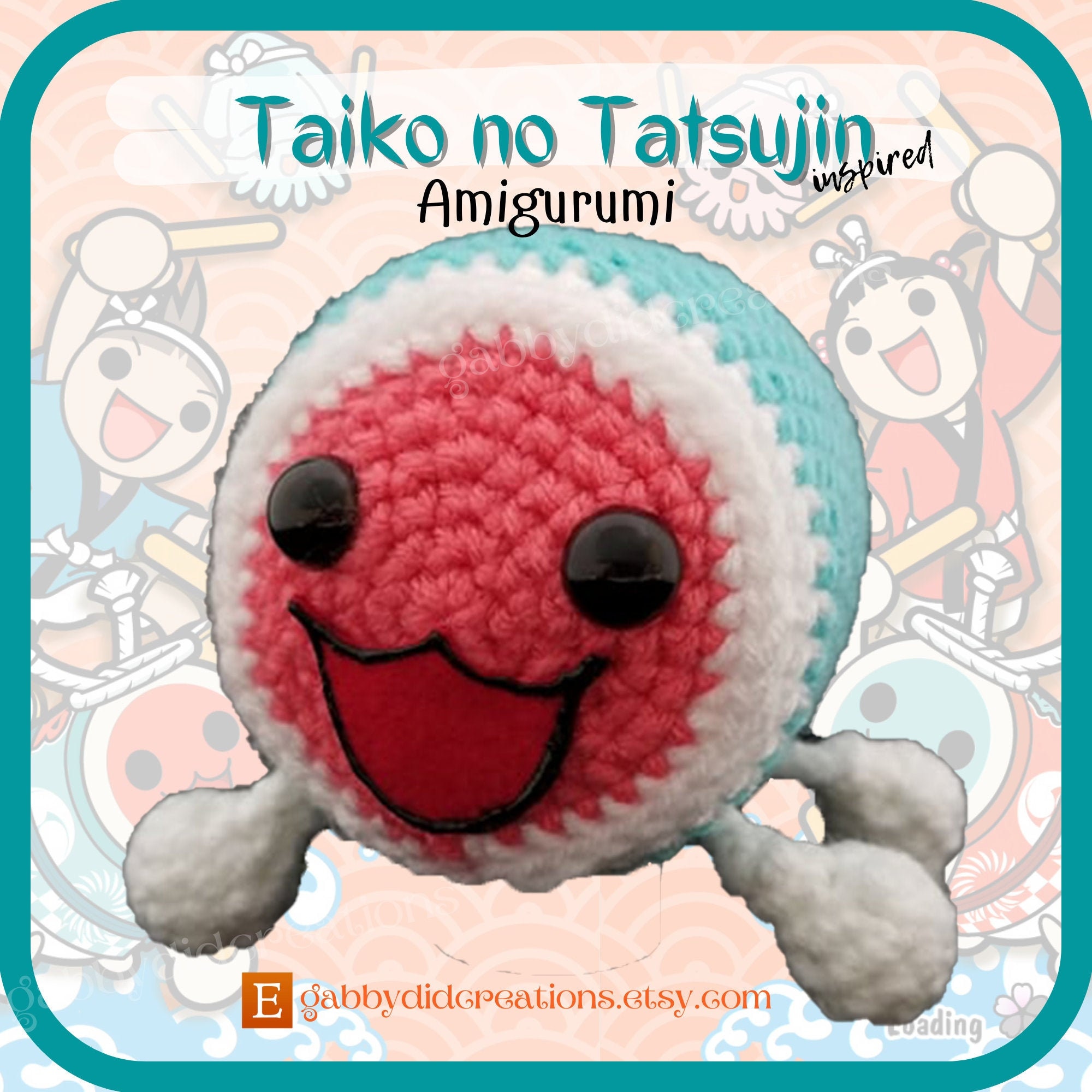 PLUSH Taiko no Tatsujin 22-32cm Good quality fabrics! Don-chan ...