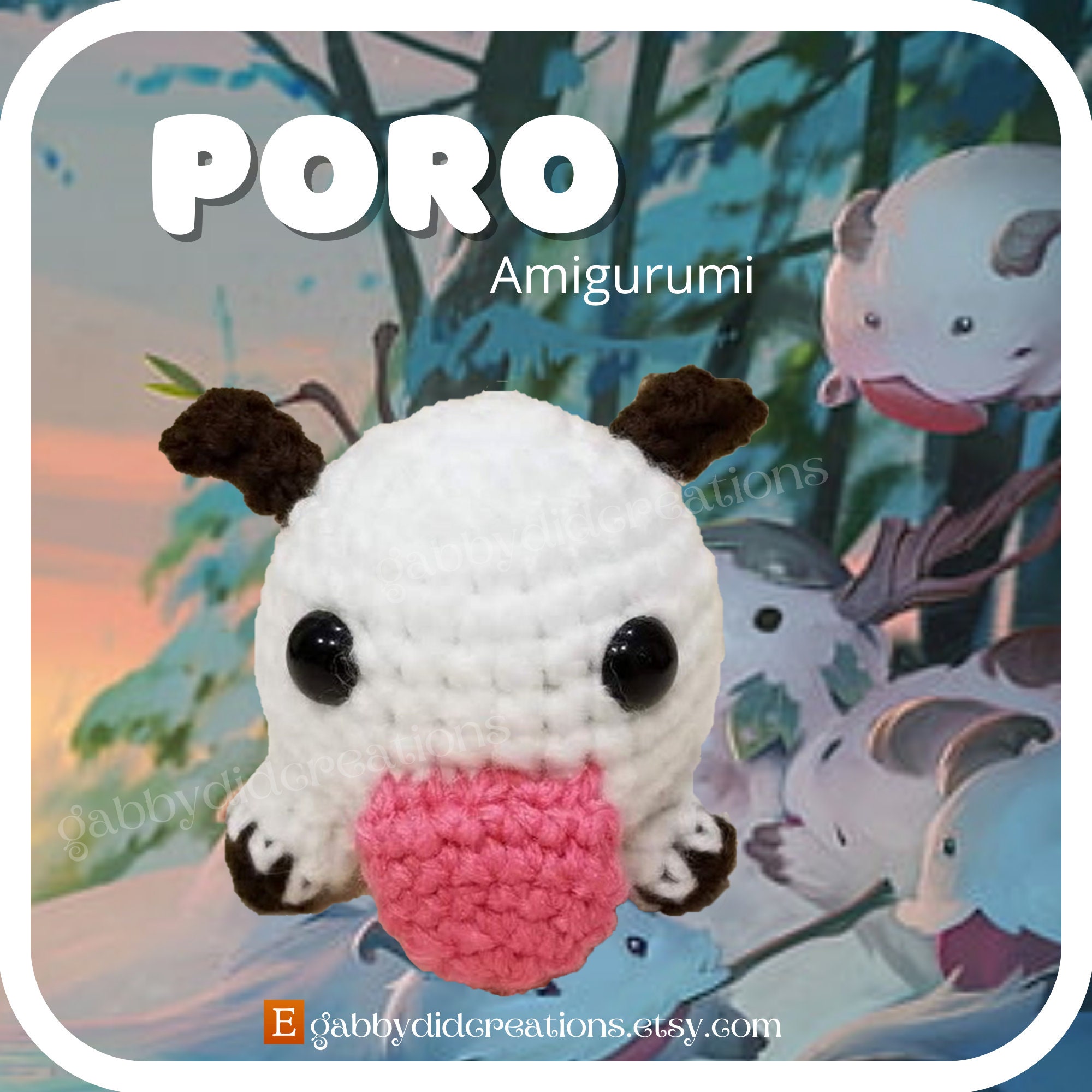 Poro Amigurumi NEW Fluffy Poro LOL Inspired Poro Pet Gamer - Etsy