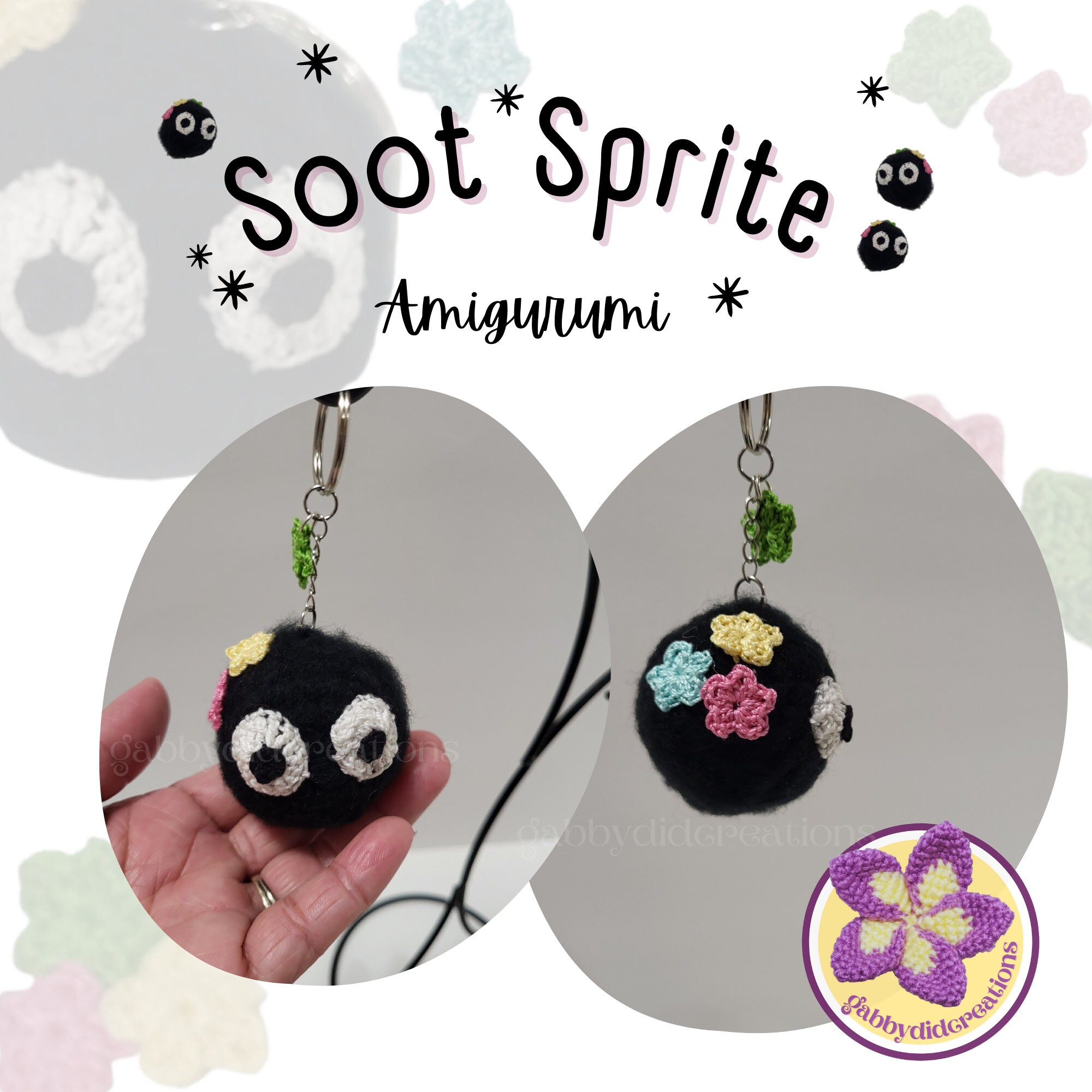 Soot Sprite Amigurumi Dust Sprite Dust Ball Plushy - Etsy