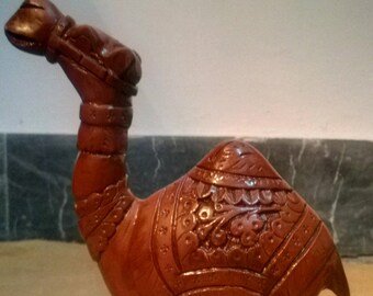 Carved wooden camel | Etsy