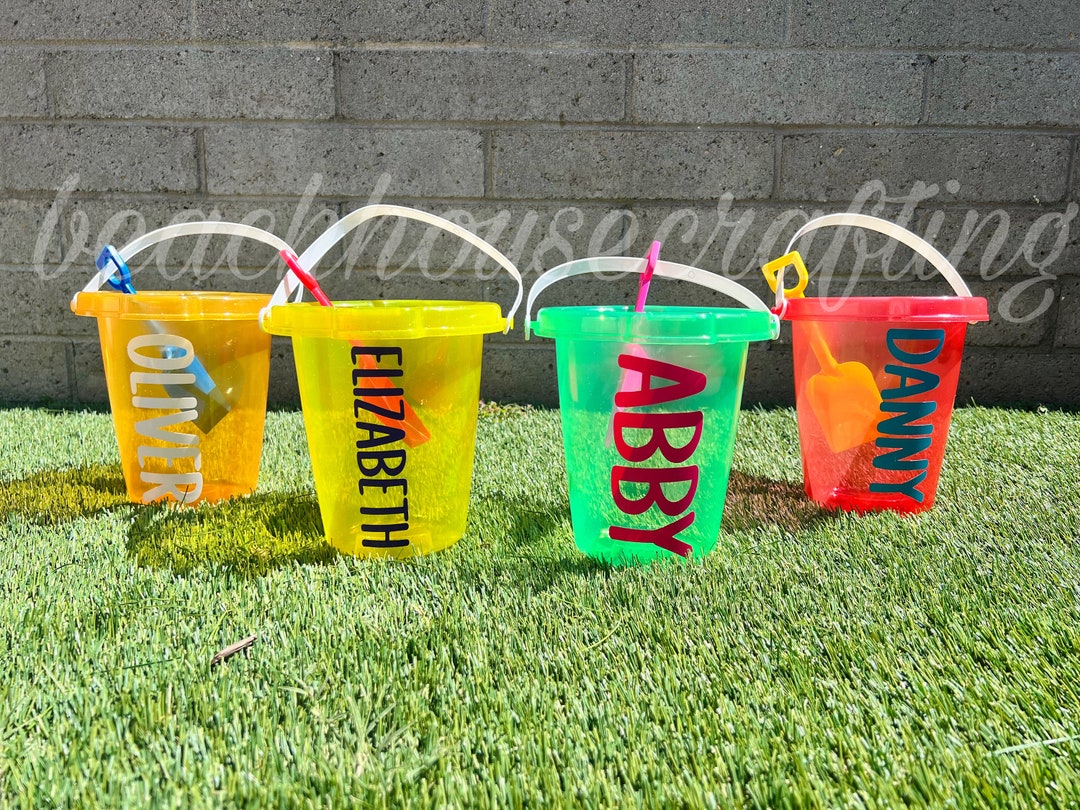 Personalized Beach Bucket 7in! Personalized Sand Pail! Personalized ...