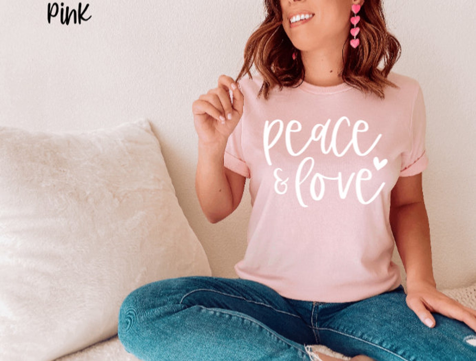 Peace & Love Shirt Peace and Love T-shirt Peace Shirt Love - Etsy