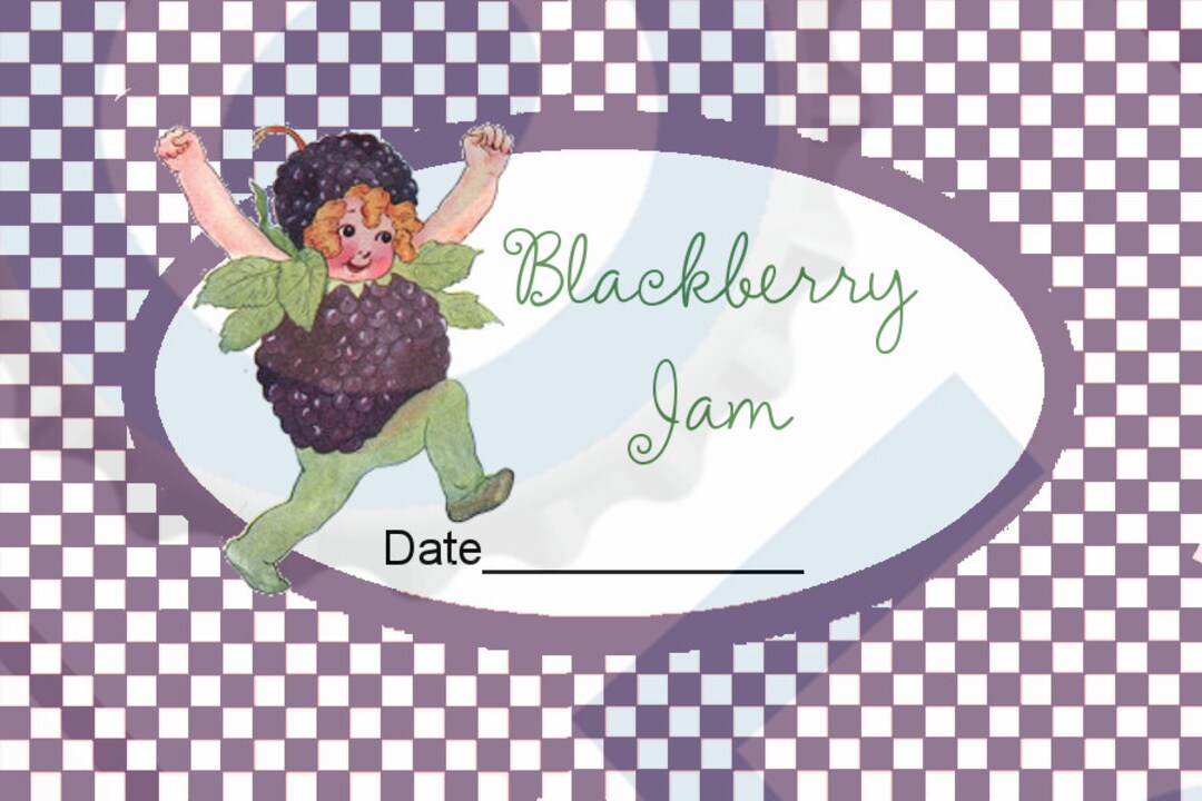 Blackberry Jam Canning Labels Digital Download, 2" Circle, 2.5" Circle ...