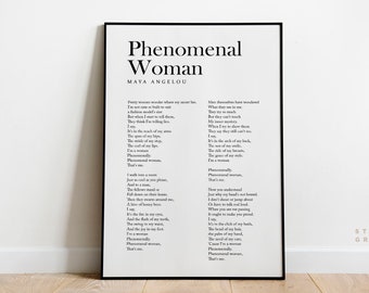Maya Angelou Phenomenal Woman