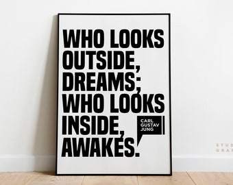 Who Looks Outside Dreams,who Looks Inside Awakes,carl Jung ...