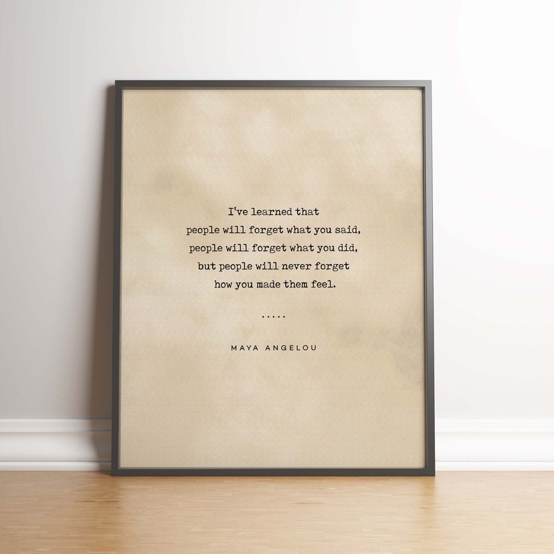 Maya Angelou Quote - Etsy