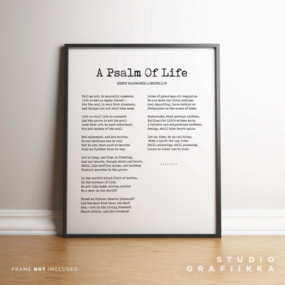 Digital Prints Unframed Literary Print A Psalm Of Life Henry W ...