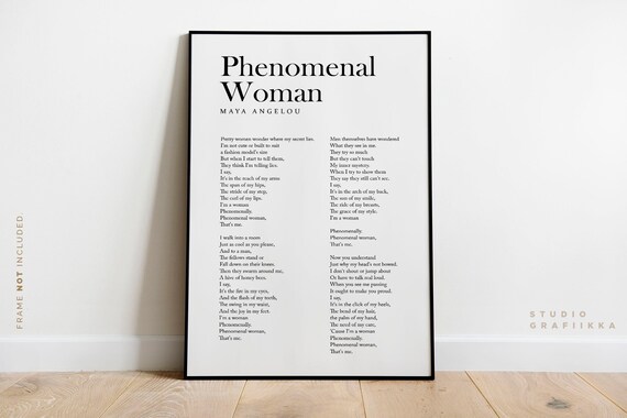 Maya Angelou Phenomenal Woman Poster
