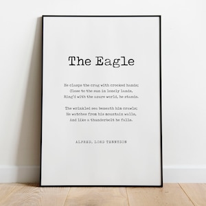 The Eagle - Alfred, Lord Tennyson Poem - UNFRAMED Print - Literary ...