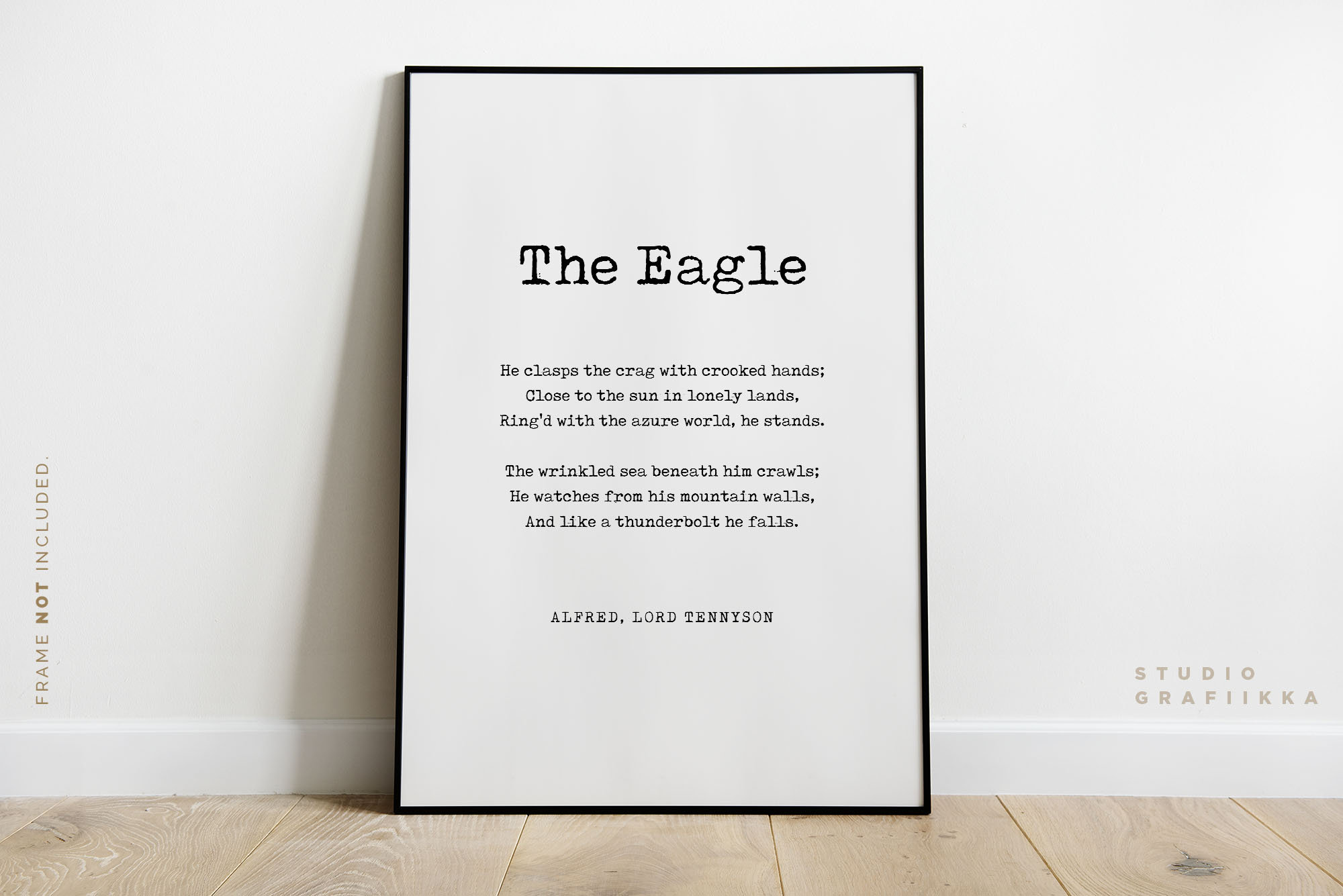 The Eagle Alfred, Lord Tennyson Poem UNFRAMED Print Literary Poster ...