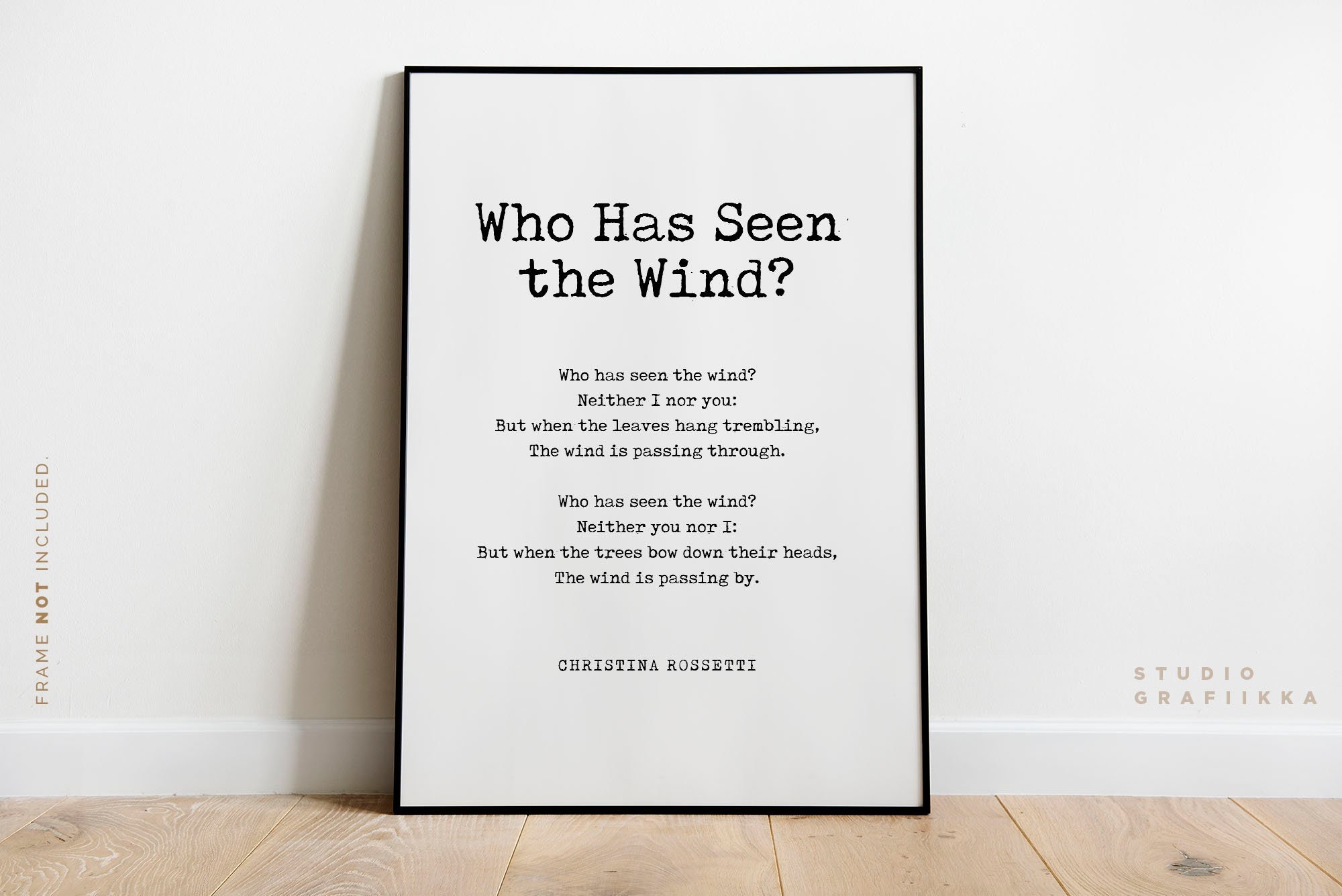 Who Has Seen the Wind UNFRAMED Poster Christina Rossetti - Etsy
