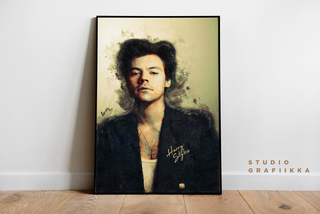 Harry Styles Poster UNFRAMED Poster Harry Styles Portrait Digital ...