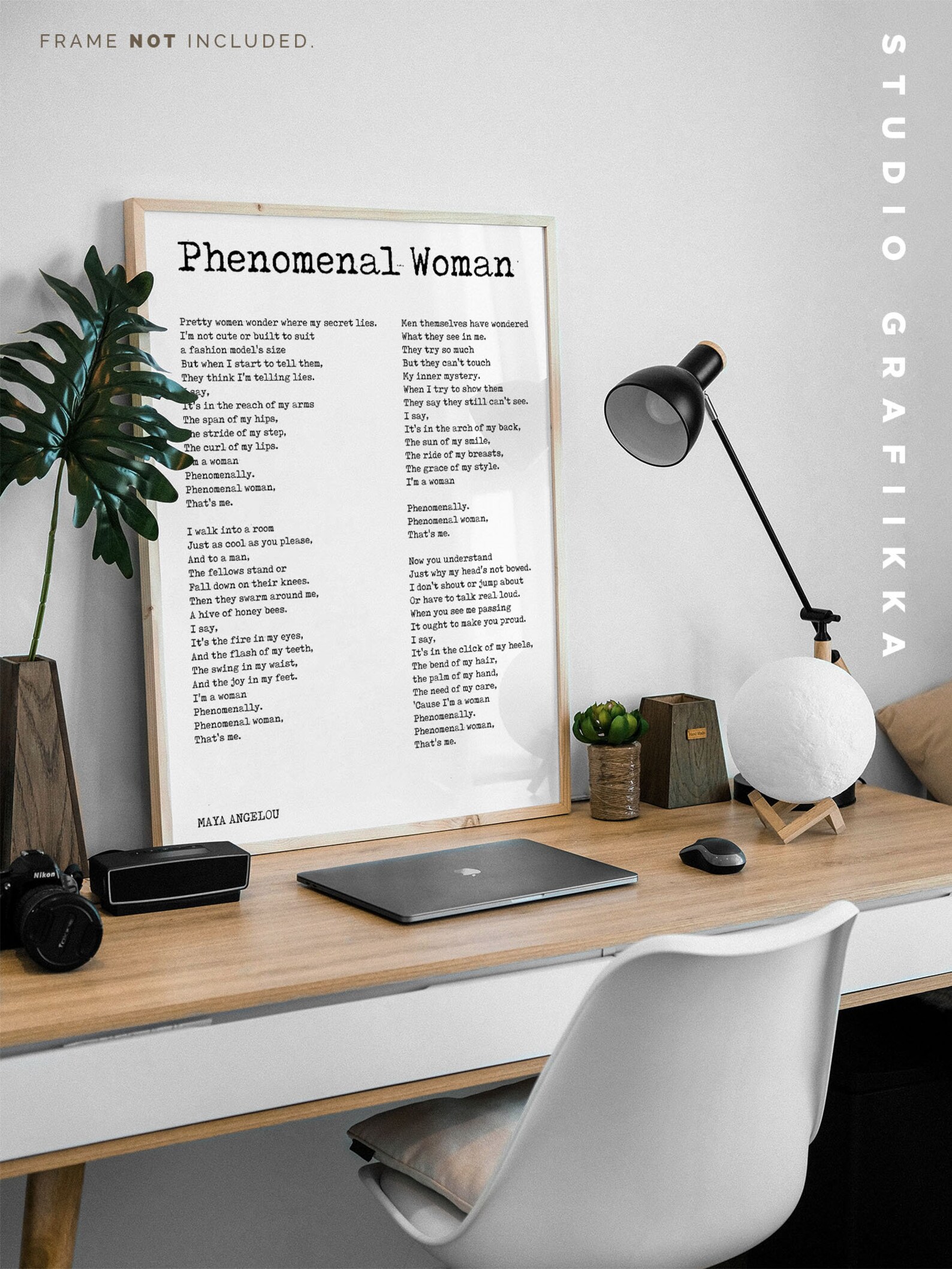 Phenomenal Woman Print Maya Angelou Motivational Print Literary Poster ...