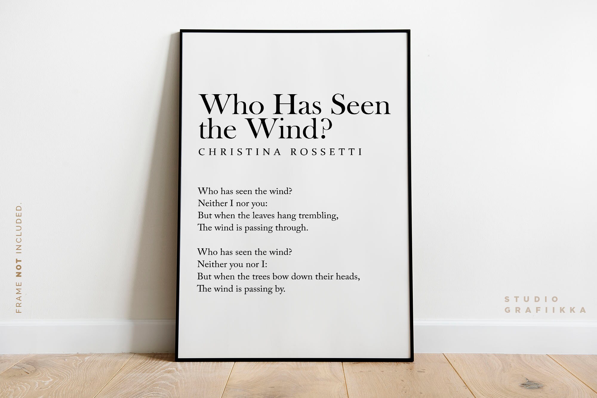 Who Has Seen the Wind UNFRAMED Poster Christina Rossetti - Etsy