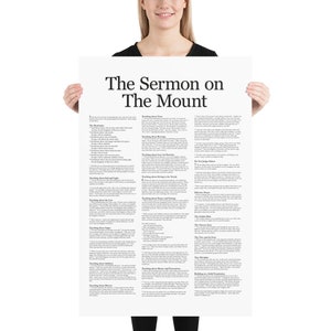 The Sermon on the Mount, Large Unframed Print, Jesus' Sermon on the ...