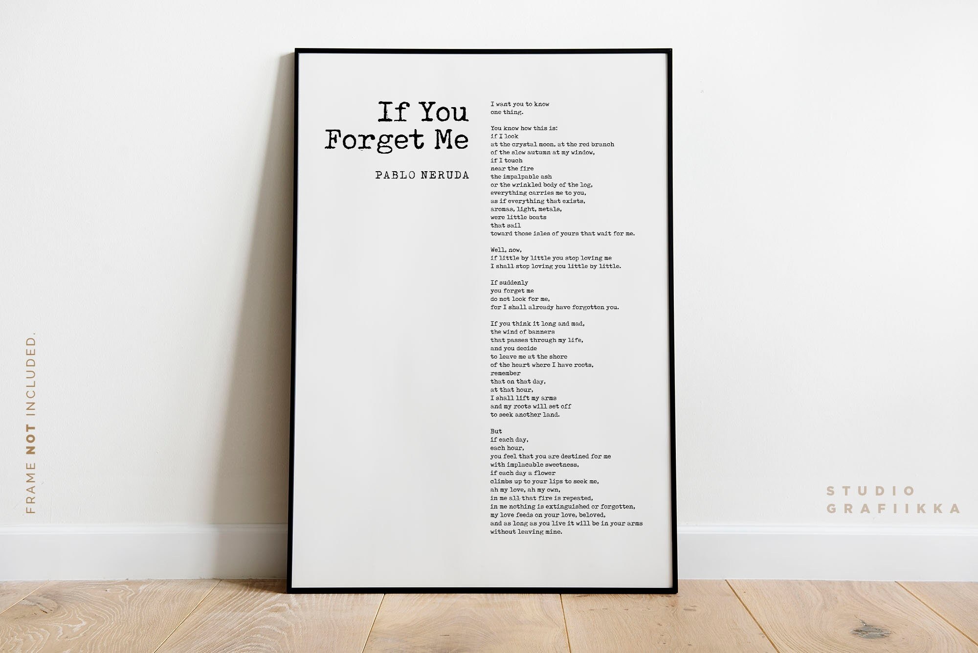 Pablo Neruda Poems If You Forget Me