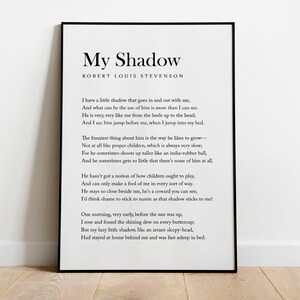 My Shadow - Robert Louis Stevenson - Literature Wall Art Print - High ...