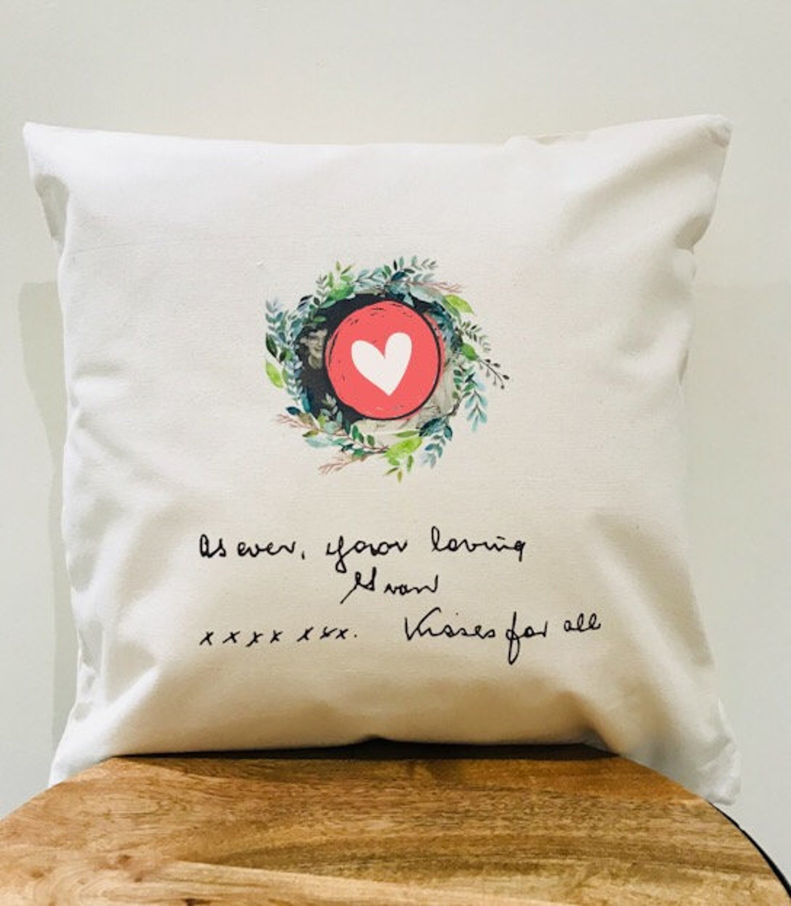 Actual Handwriting Cushion With Photo Handwriting Pillow - Etsy UK