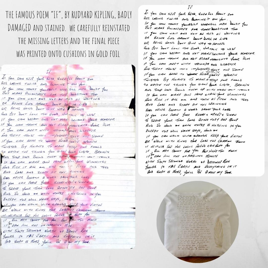 Digital Handwriting Restoration, Preserve Damaged Handwriting - Letters ...
