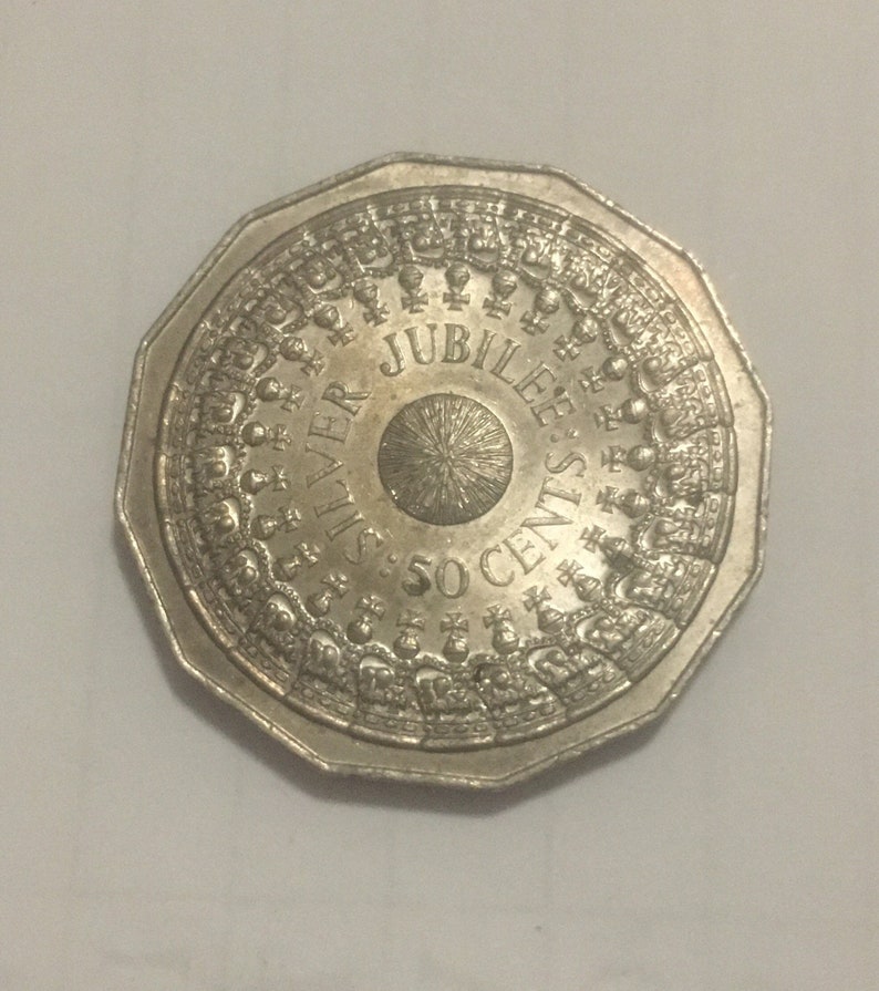 1977 Jubilee Australian Fifty Cent Coin - Etsy