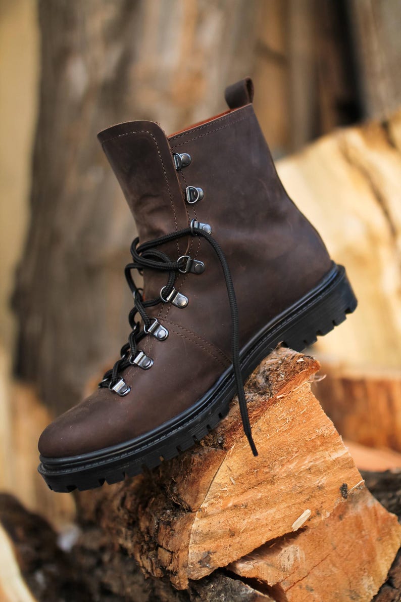 Handmade Genuine Leather Men's Shoes, Work Boots - Etsy