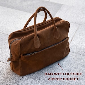 Suede Weekender Bag - Handmade Women Bag - Etsy