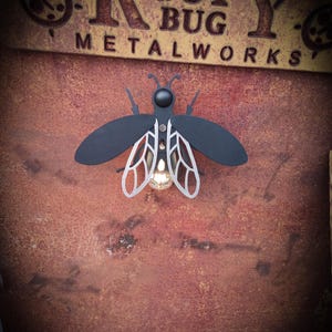 Sconce Metal Firefly Insect Edison Wall Lamp Light - Etsy