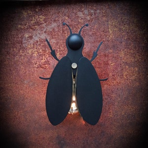 Sconce Metal Firefly Insect Edison Wall Lamp Light - Etsy