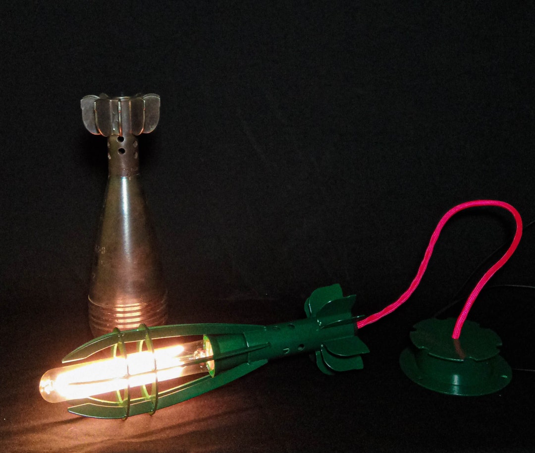 Military War Pendant Ceiling Metal Lamp Light Mortar Mine 80mm Replica ...