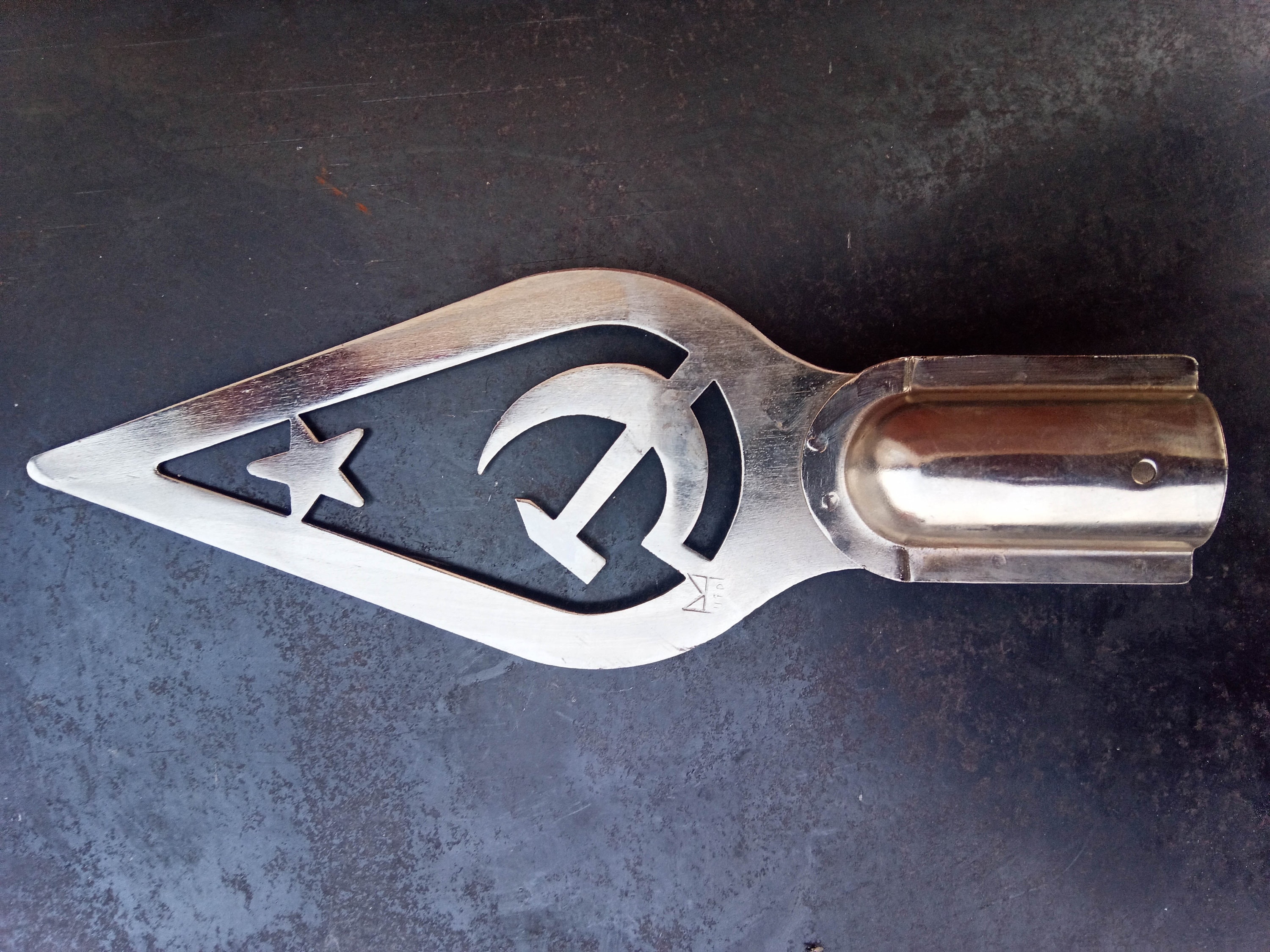 Vintage Symbol Hammer and Sickle / Communism Symbol / Metal Flag Pole ...