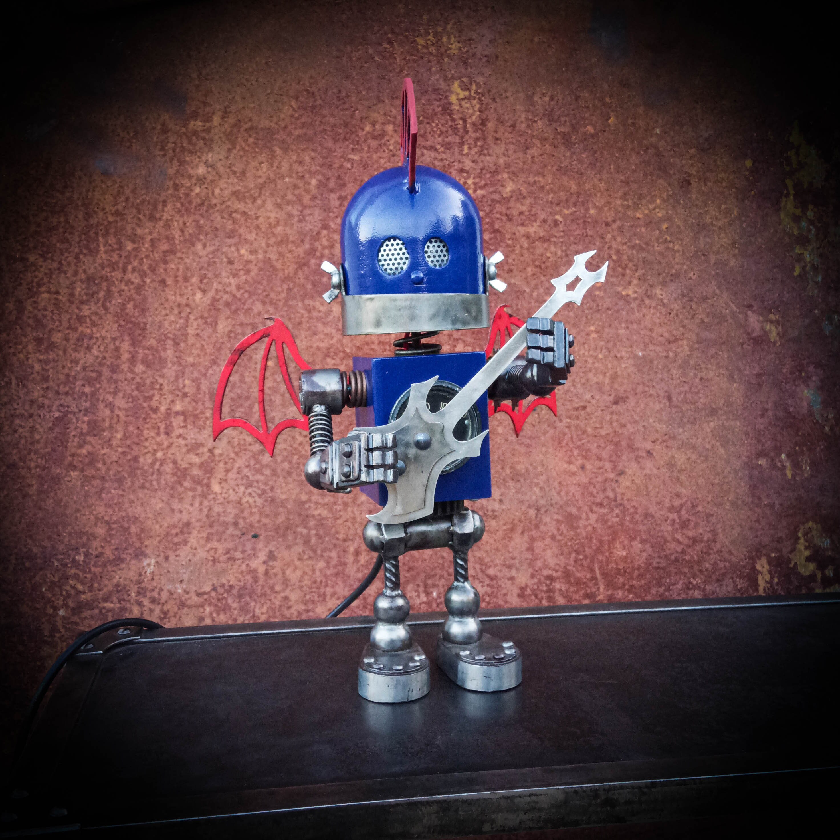 Robot Metal Sculpture Table Lamp / Cute Little Robot Figure - Etsy