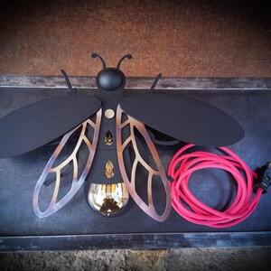 Sconce Metal Firefly Insect Edison Wall Lamp Light - Etsy