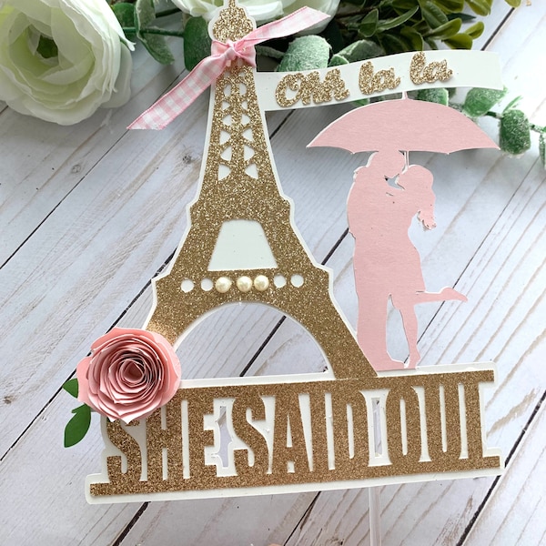 Paris Cake Topper - Etsy