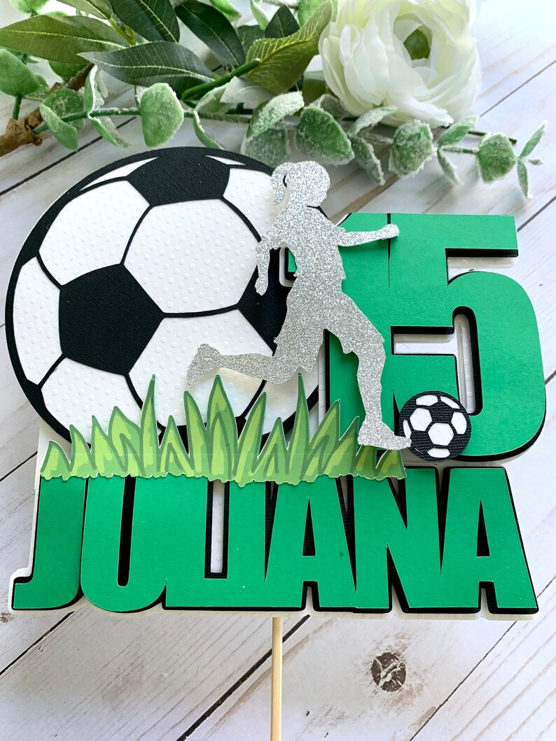 Soccer Cake Topper Sports Cake Topper Personalized Cake - Etsy
