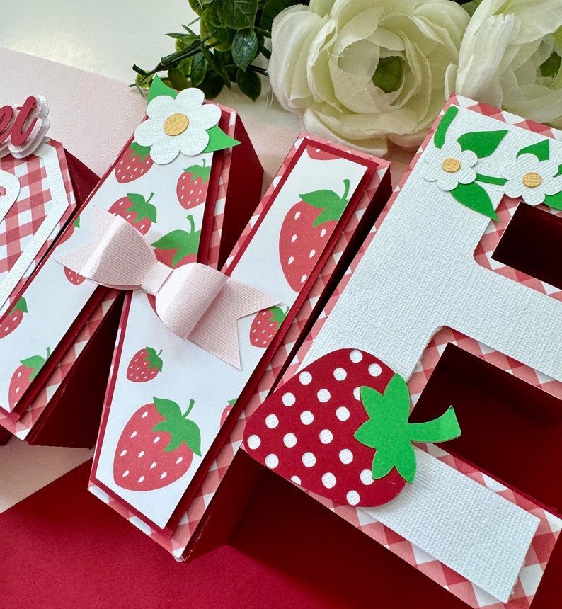 Sweet ONE 3d Letters, Berry Sweet ONE, Sweet Birthday, 1st Birthday ...