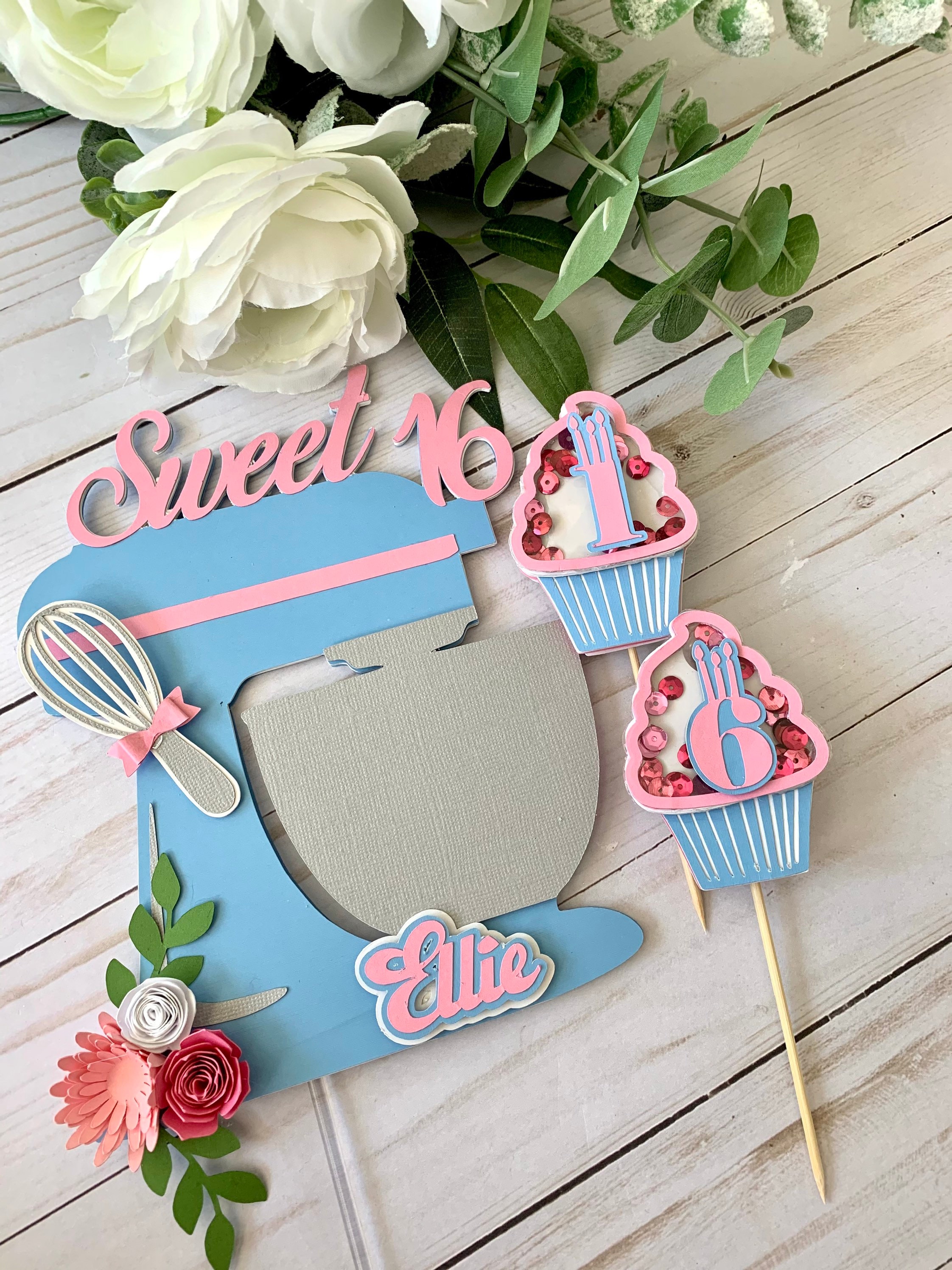 Baking cake topper Sweet 16 Cake topper baking party baker | Etsy