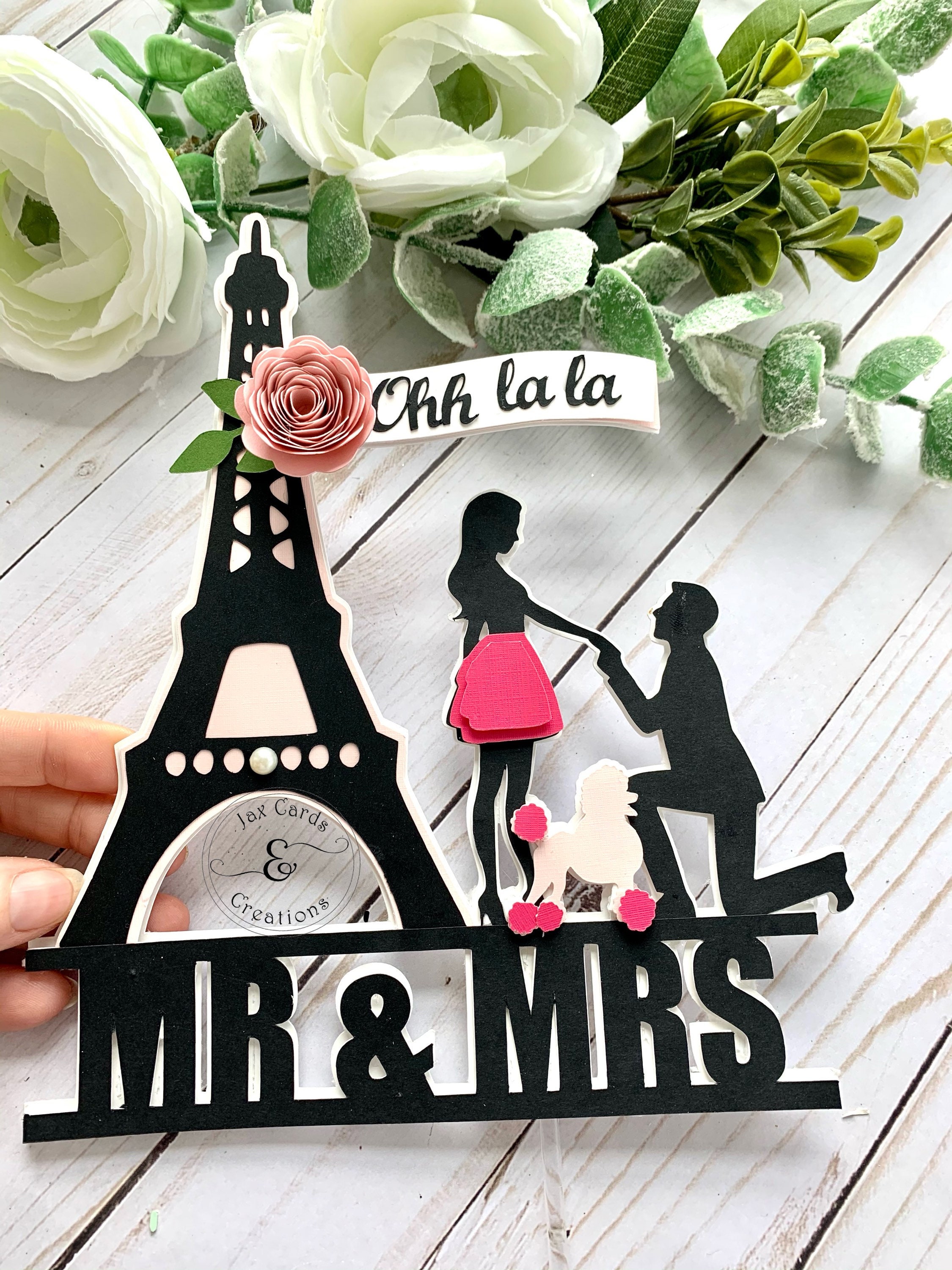 Paris Cake Topper, Parisian Theme Wedding, Eiffel Tower Cake Topper ...