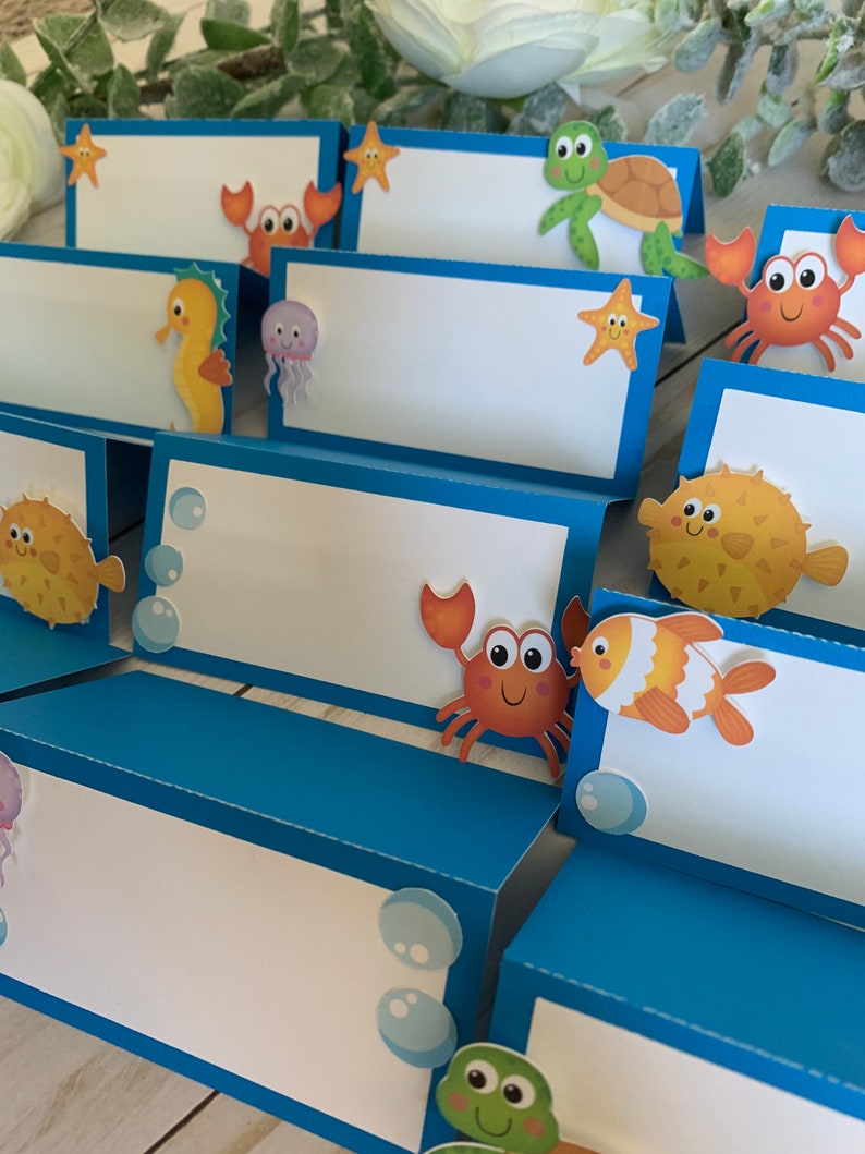Under the Ocean Food Labels Place Cards Under the Sea Food - Etsy
