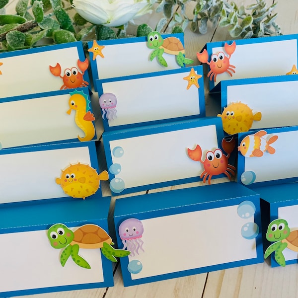 Under the Sea Food Labels - Etsy