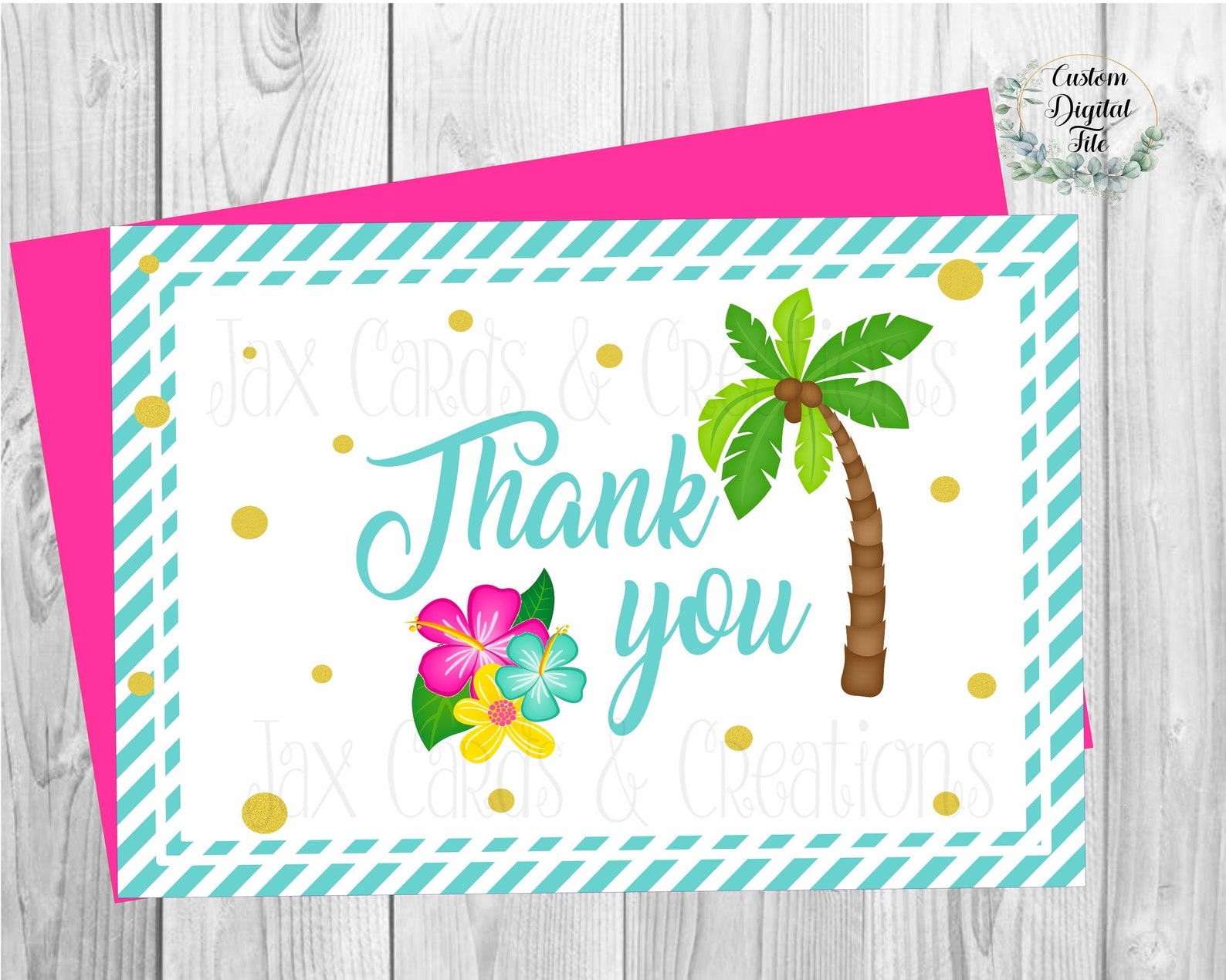Luau Party Thank You Notes Luau Thank You Cards Aloha Etsy