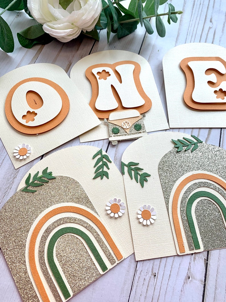 ONE Groovy Birthday ONE Groovy Banner Boho Rainbow Banner - Etsy