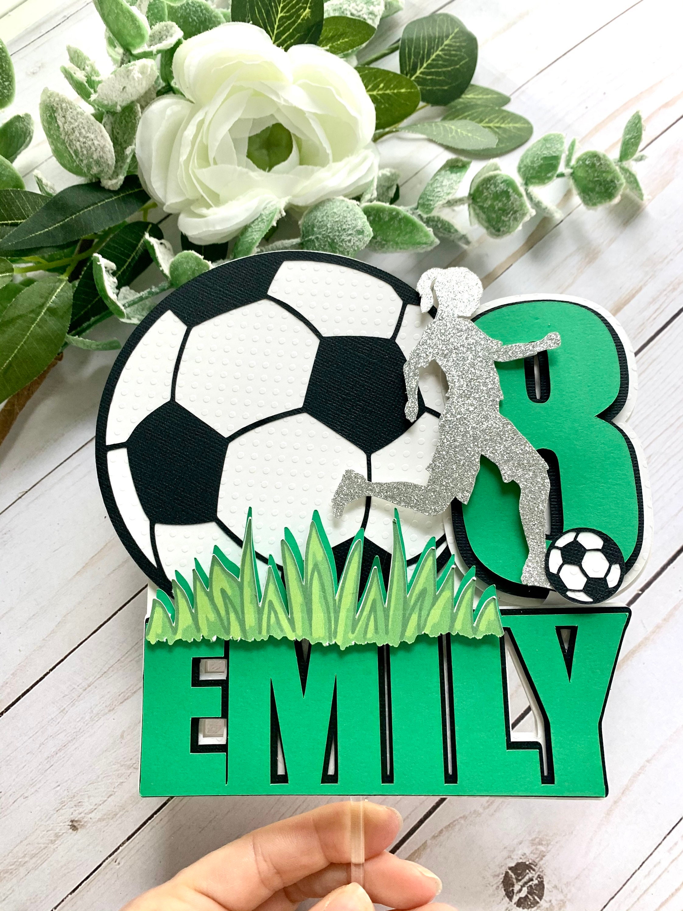 Soccer Cake Topper - Sports Cake Topper - Personalized Cake Topper ...