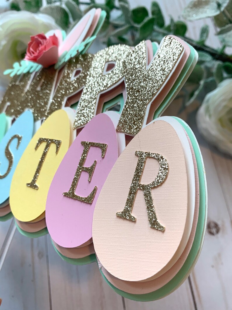 Easter Cake Topper Easter Bunny Cake Topper God is Risen - Etsy