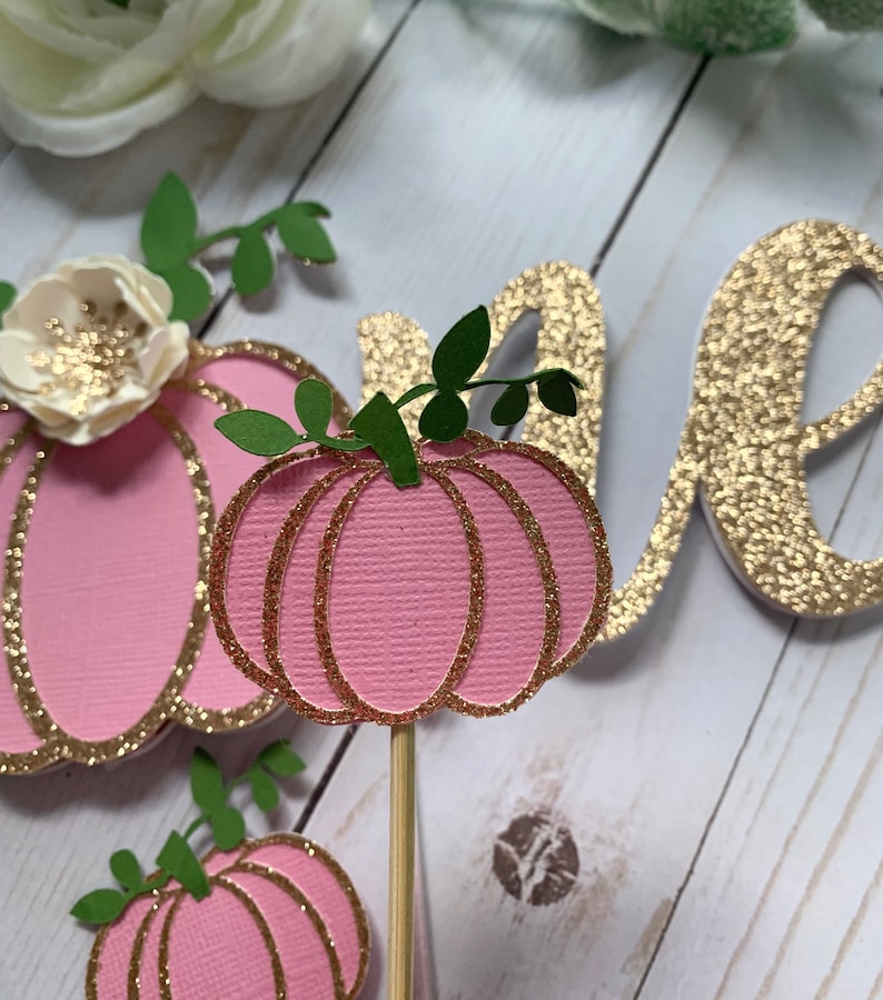 Pumpkin Cake Toppers Fall Birthday Cake Toppers Pumpkin - Etsy