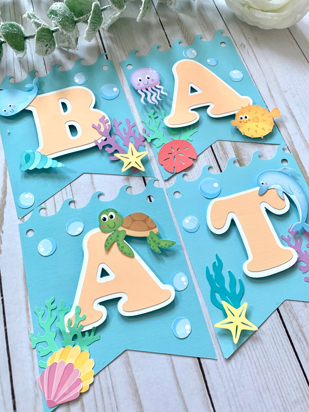 Under the Ocean Banner / Pastel Under the Sea Banner / Nautical Banner ...