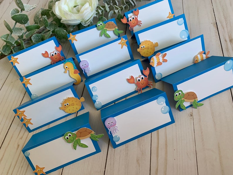 Under the Ocean Food Labels Place Cards Under the Sea Food - Etsy
